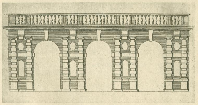 Elevation of a portico - NYPL Digital Collections