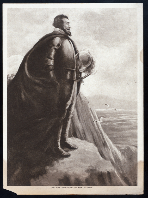Balboa discovering the Pacific. - NYPL Digital Collections