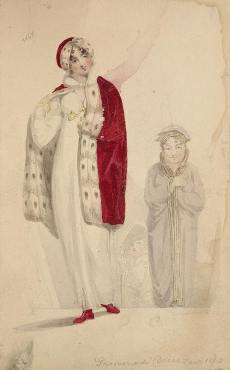 Promenade dress, January 1810 - NYPL Digital Collections