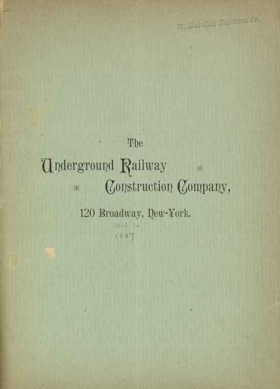 The underground railway construction company - NYPL Digital Collections