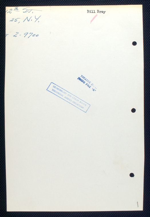Bill Bray - NYPL Digital Collections