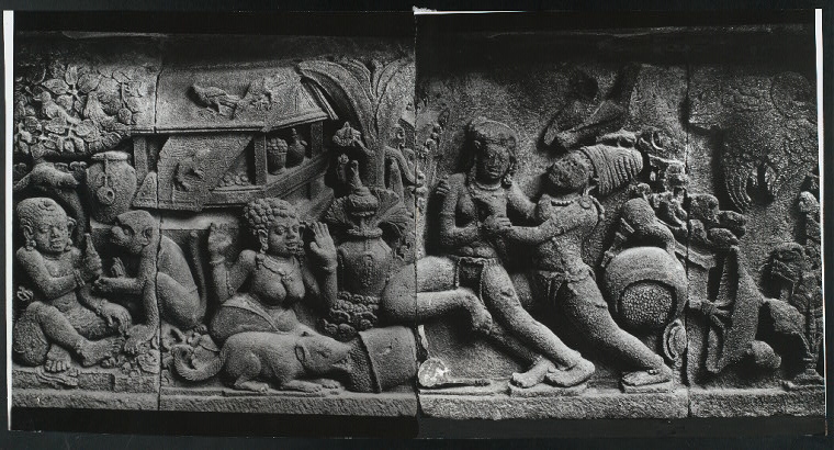 Prambanan - Ramayana reliefs - NYPL Digital Collections