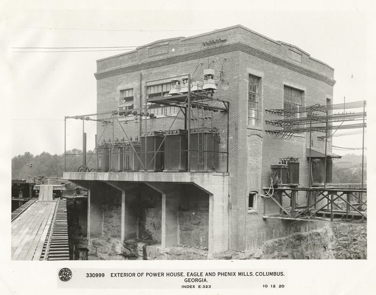 Exterior of power house, Eagle and Phenix Mills, Columbus, Georgia ...
