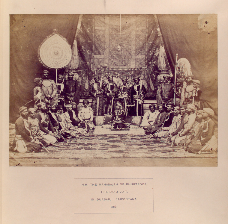 H.H. Maharajah of Bhurtpoor, Hindoo Jat, in Bustar, Rajpootana. - NYPL ...