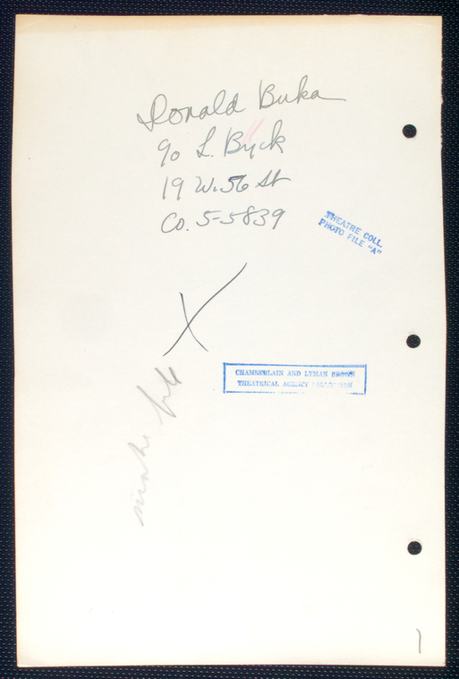 Donald Buka - NYPL Digital Collections