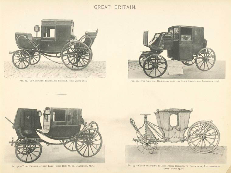 Fig. 34. - A complete travelling chariot, date about 1850; Fig. 35 ...