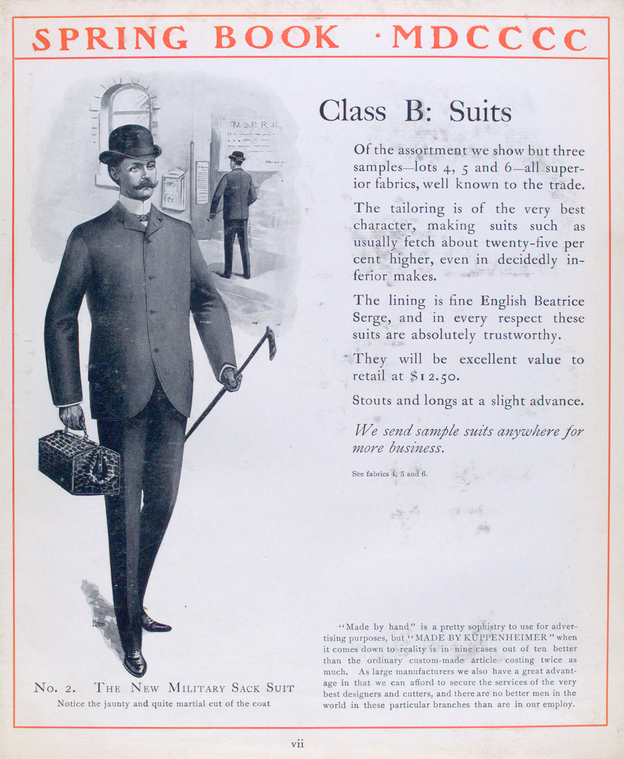 Class B: suits; No. 2. The new Military sack suit. - NYPL Digital ...