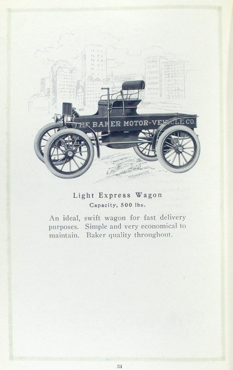 Baker electric vehicles; Light Express wagon; Capacity, 500 lbs. - NYPL ...