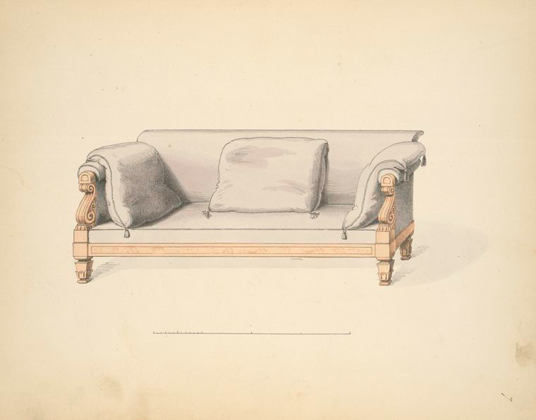 Drawing room sofa. - NYPL Digital Collections
