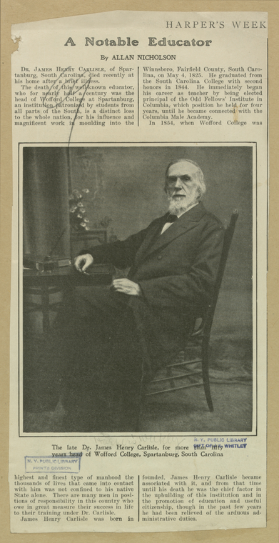 Dr. James Henry Carlisle - NYPL Digital Collections
