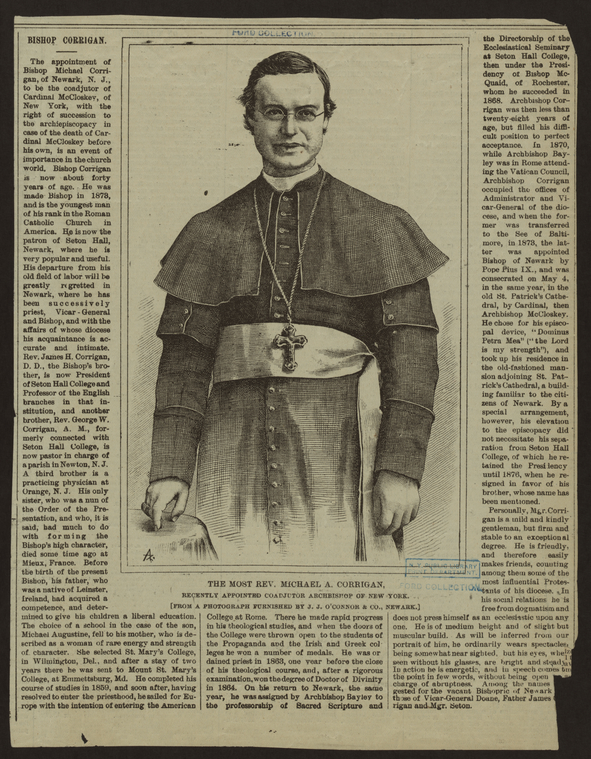 Rev. Michael A. Corrigan. - NYPL Digital Collections