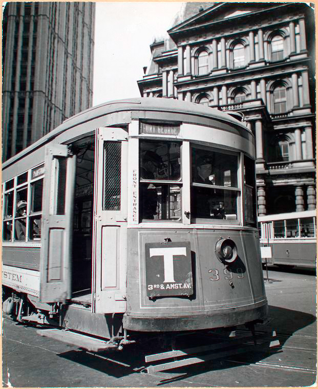 Old Post Office with Trolley - II, Park Row and Broadway - NYPL Digital ...