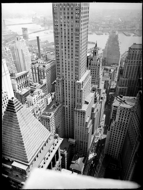 Wall Street District, from roof of Irving Trust Co. Building - NYPL ...