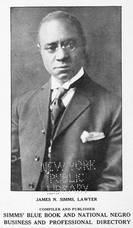 James N. Simms, Lawyer; Compiler and publisher ; Simms' Blue Book and ...