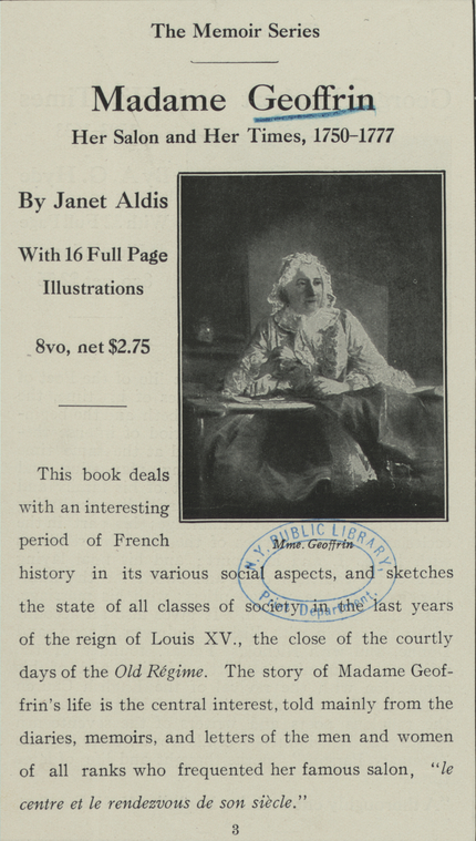 Marie Therese Geoffrin. - NYPL Digital Collections