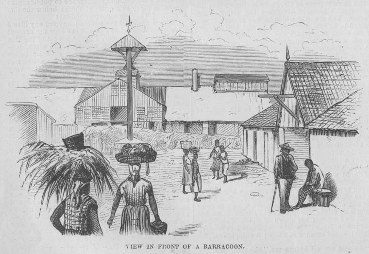 View in front of a barracoon - NYPL Digital Collections