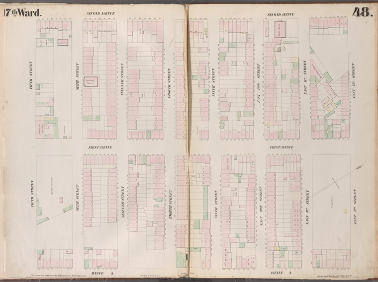 Map bounded by East 12th Street, Avenue A, Fifth Street, Second Avenue ...