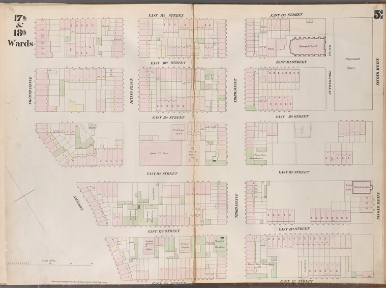 Map bounded by East 17th Street, Second Avenue, East 12th Street ...