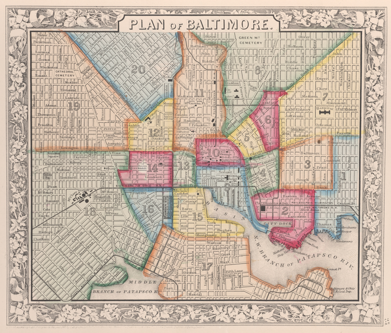 Plan of Baltimore. - NYPL Digital Collections