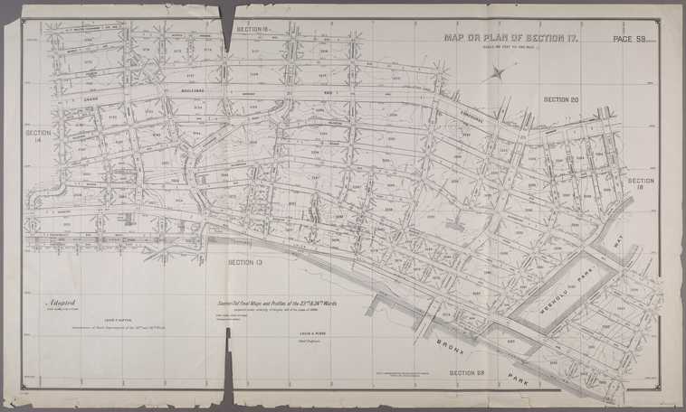Detailed Street Map Of East Fordham Road Bronx New York East Fordham