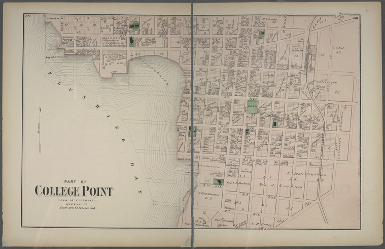 Part of College Point. Town of Flushing, Queens Co. - NYPL Digital ...