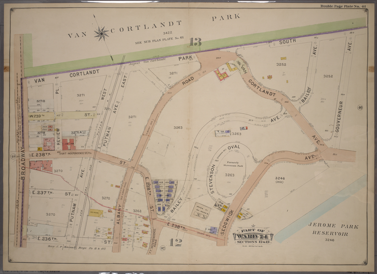 Double Page Plate No. 41, Part of Ward 24, Sections 12 & 13 - NYPL ...