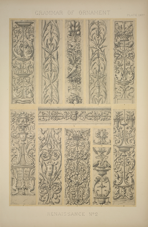 Renaissance Ornament no. 2: Renaissance ornaments in relief, from ...