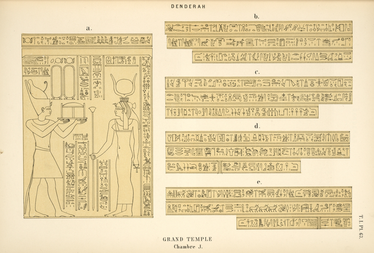 Denderah. Grand temple. Chambre J. - NYPL Digital Collections