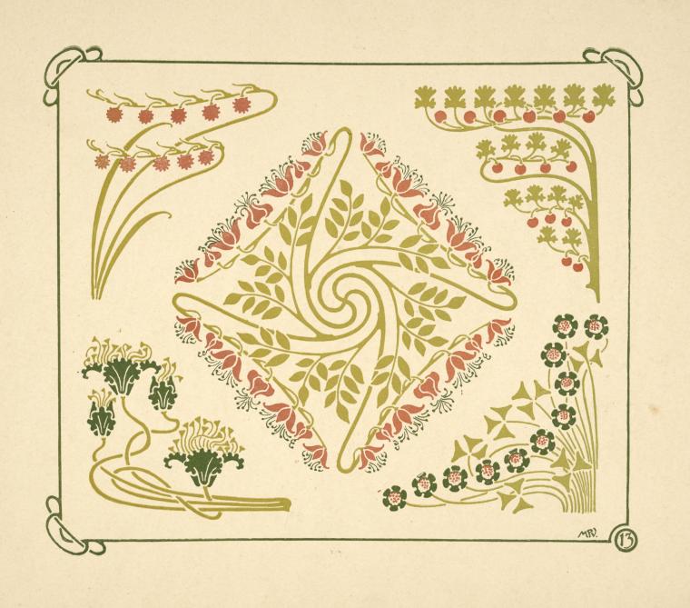 Art Nouveau Leaf Patterns