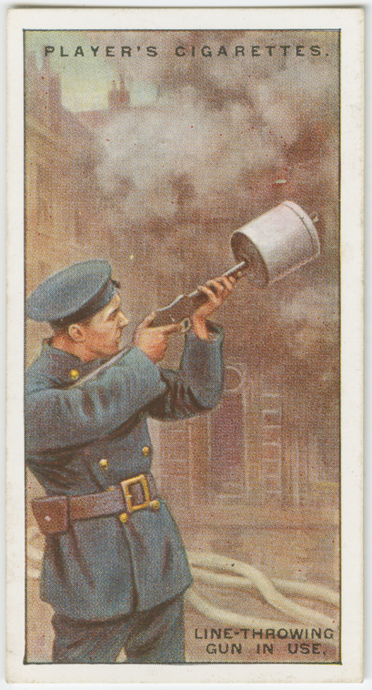 Digital Collections - Line-throwing gun in use.