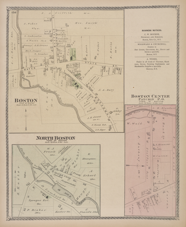 Boston [Village]; North Boston [Village]; Business Notices. ; Boston Center Patchin P.O ...