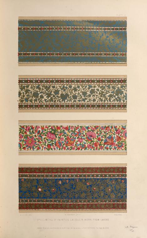 Specimens of painted lacquer work from Lahore. - NYPL Digital Collections
