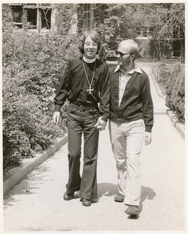 John Lenhart and Gary, walking - NYPL Digital Collections