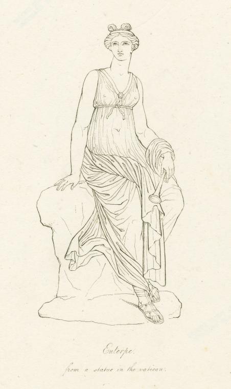 Euterpe, from a statue in the vatican - NYPL Digital Collections
