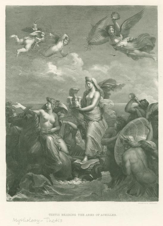 Achilles And Thetis Achilles Comforted By Thetis Oil Painting
