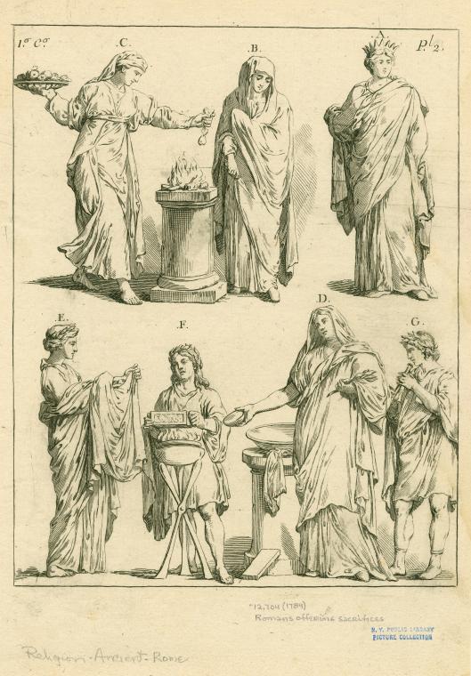 Romans offering sacrifices - NYPL Digital Collections