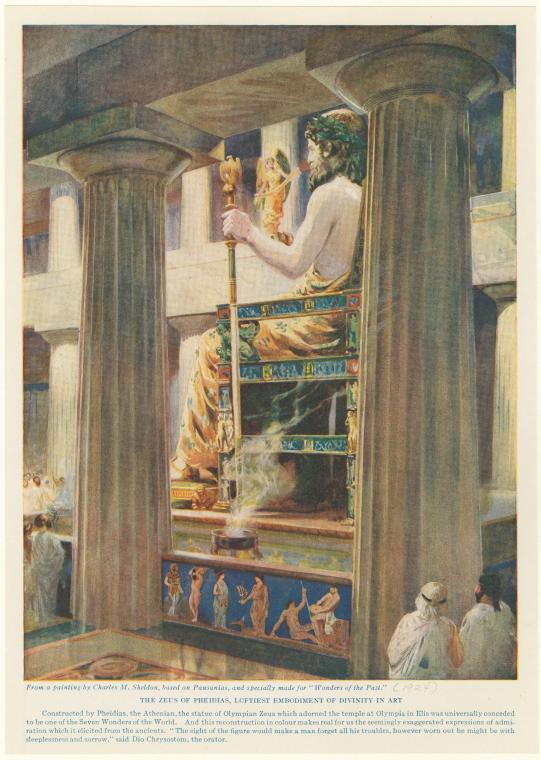 The Zeus of Pheidias, loftiest embodiment of divinity in art - NYPL ...