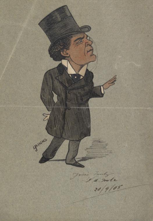 Digital Collections - Autographed caricature of J. L. Toole