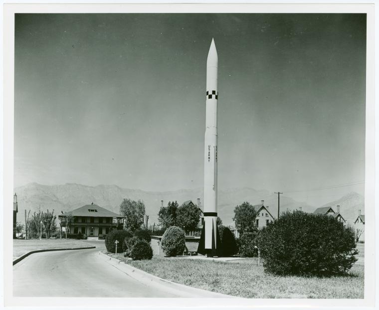Photo of the Corroral Missile in front of the Center Exchange - NYPL ...