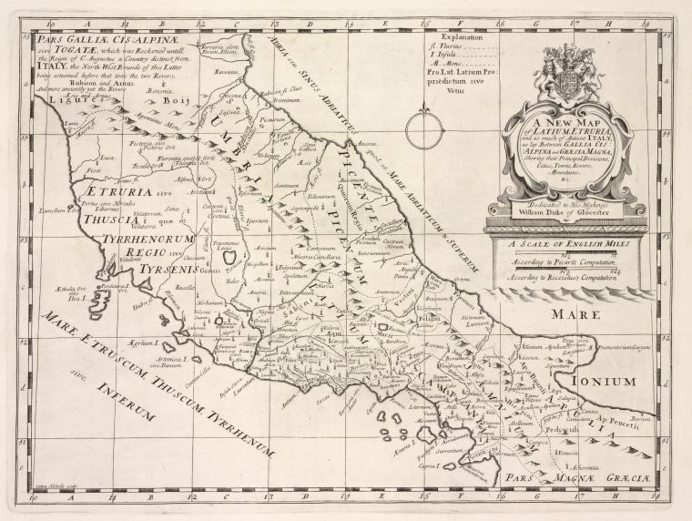 A new map of Latium, Etruria, and as much of ancient Itally, as lay ...