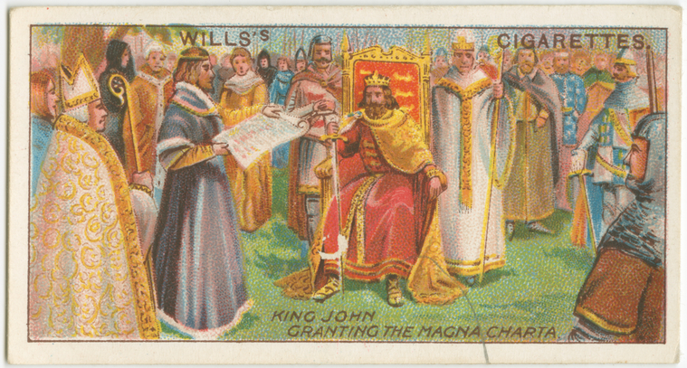 King John granting the Magna Carta. - NYPL Digital Collections