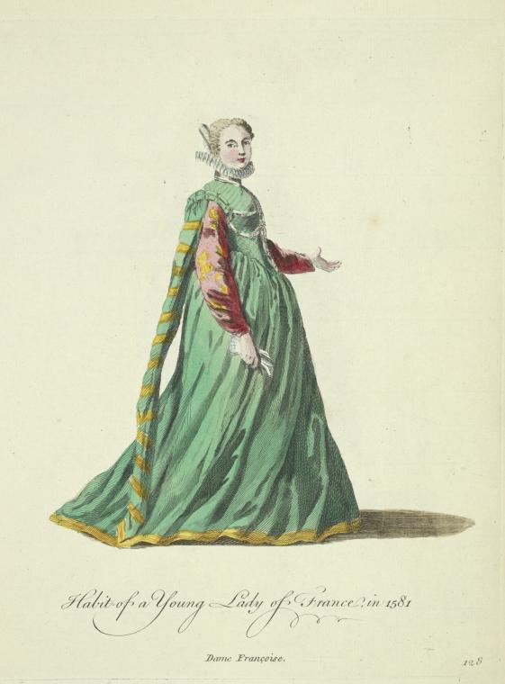 Habit of a young lady of France in 1581. Dame Françoise. - NYPL Digital ...