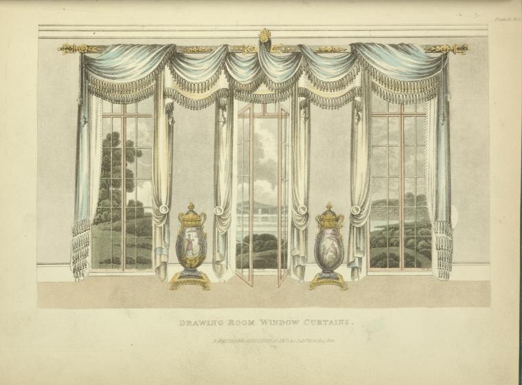 Drawing room window curtain - NYPL Digital Collections