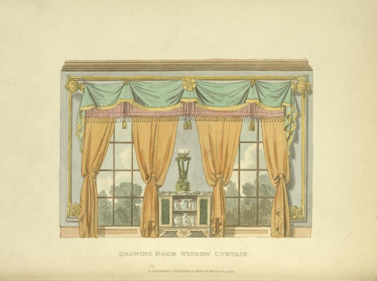 Drawing room window curtain - NYPL Digital Collections