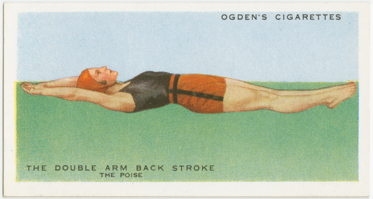 The double arm back stroke; the poise. - NYPL Digital Collections