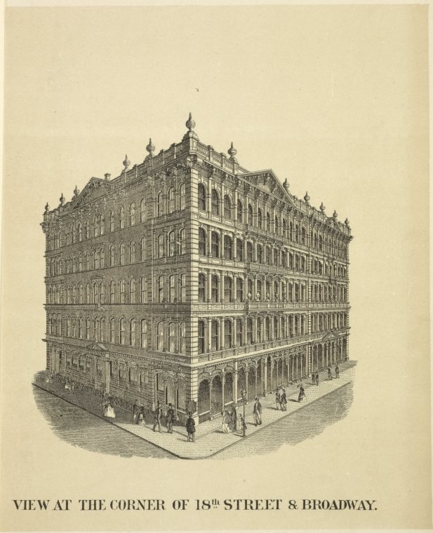 View at the corner of 18th Street & Broadway. - NYPL Digital Collections