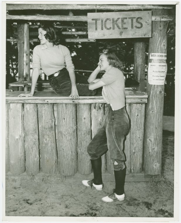 National Music Camp - Two students at ticket booth - NYPL Digital ...