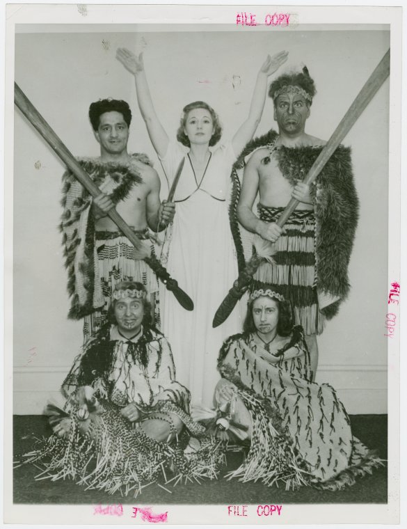 New Zealand Participation - Group in Maori costume - NYPL Digital ...