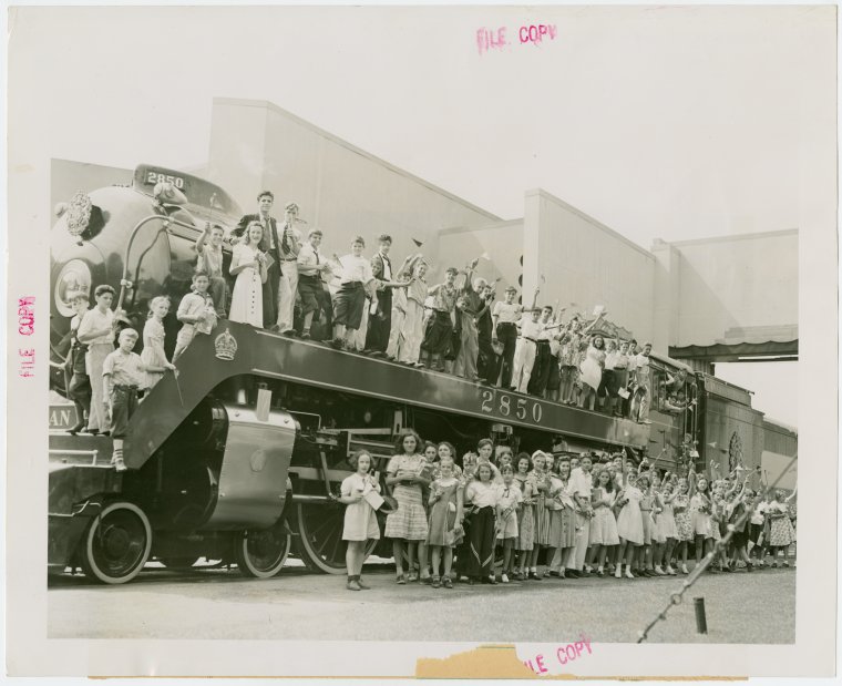 Railroads on Parade - Children on Canadian Pacific train - NYPL Digital ...