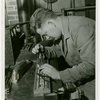 Trains - Miniature - Man with miniature trains - NYPL Digital Collections
